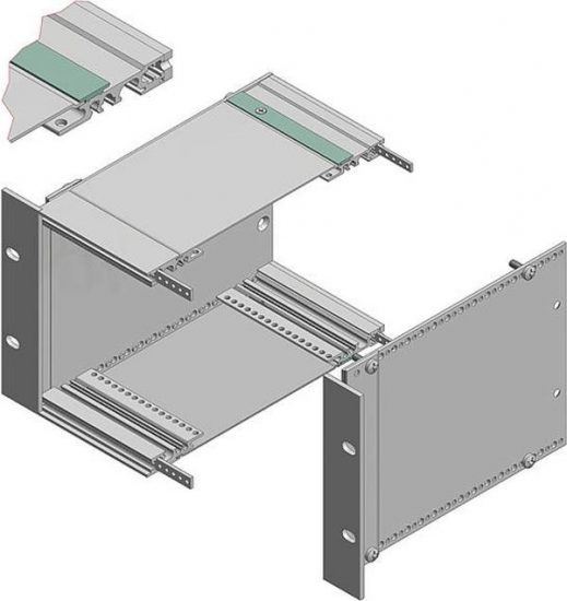 Integrated clamp profiles, natural-coloured anodised aluminium, for ...
